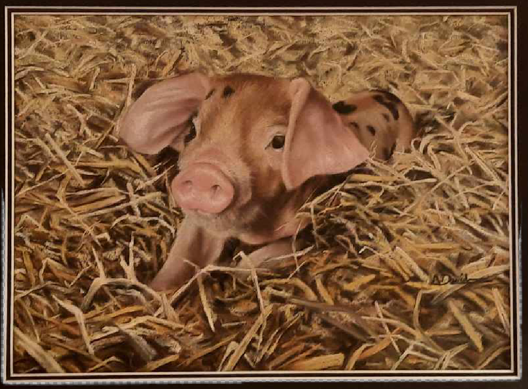 Pastel Piglet Auction - Oxford Sandy and Black Pig Foundation Charity